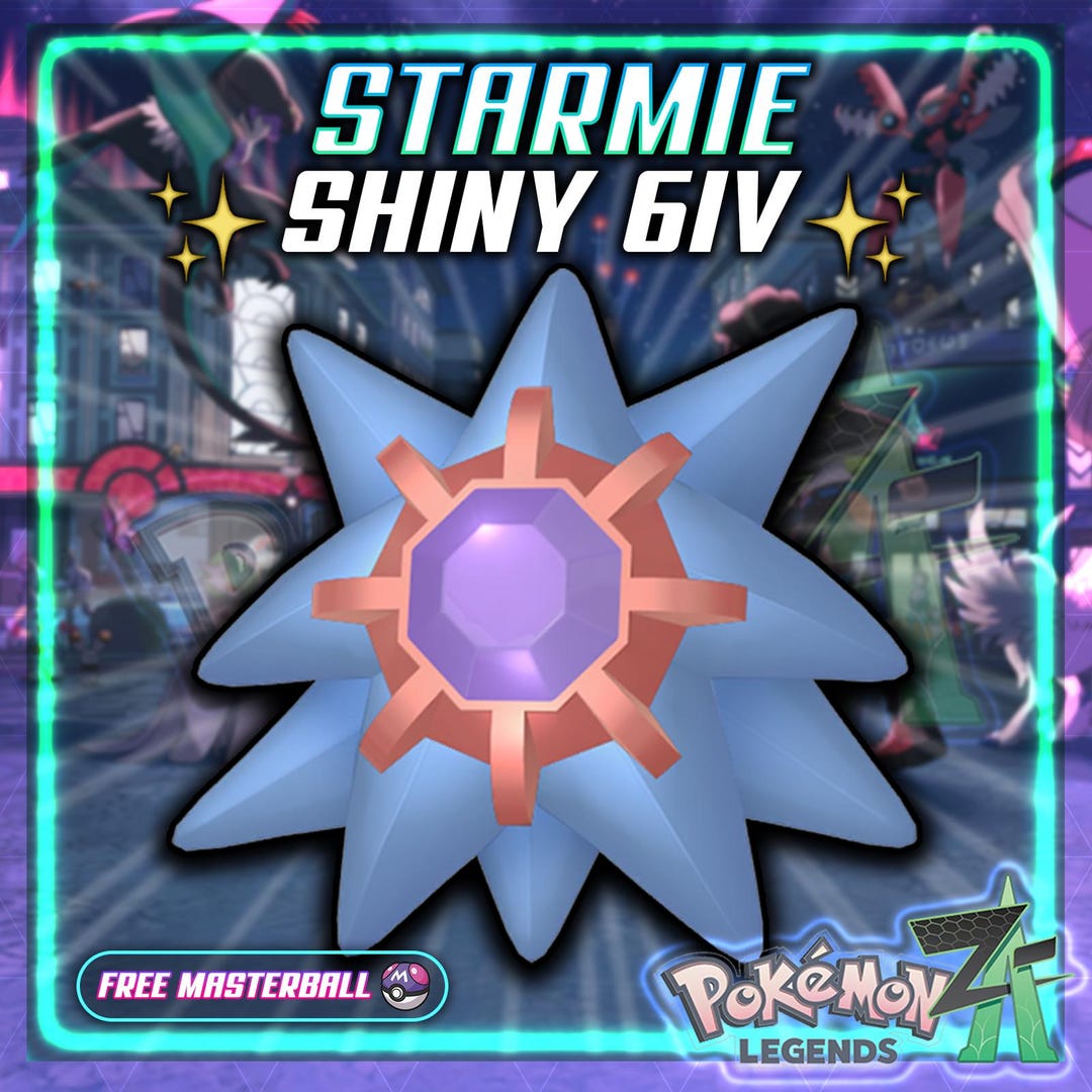 Pokemon Legends Z-A STARMIE Shiny 6IV / Competitive Set Battle Ready EV ...