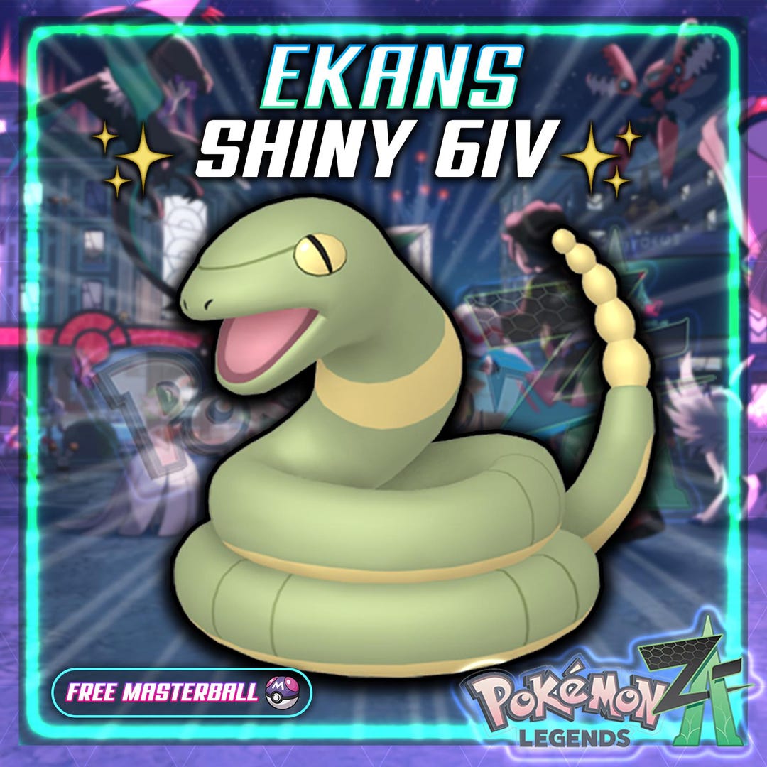 Pokemon Legends Z-A EKANS Shiny 6IV / Competitive Set Battle Ready EV ...