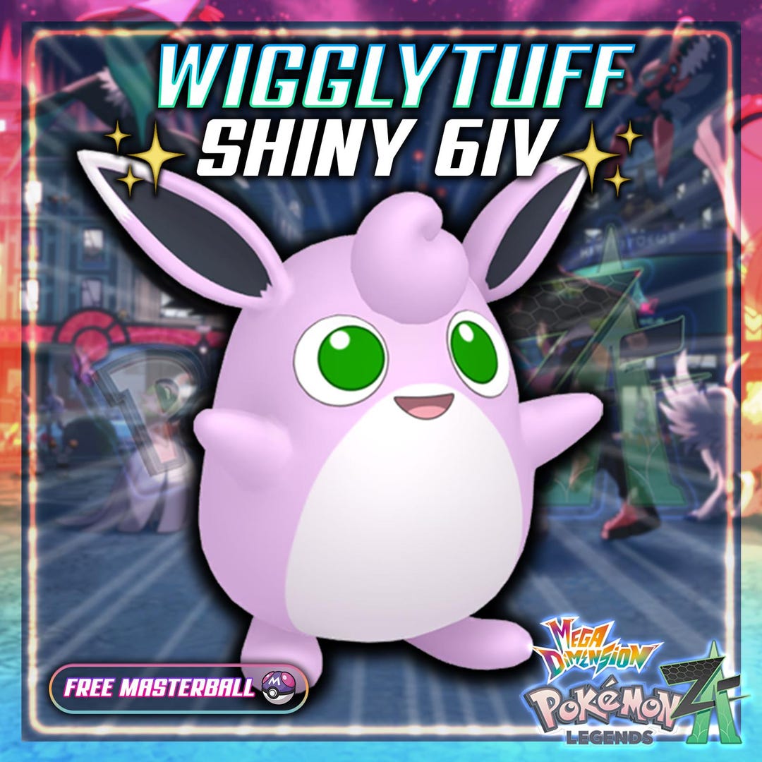 Pokemon Legends Z-A WIGGLYTUFF Shiny 6IV / Competitive Set Battle Ready ...