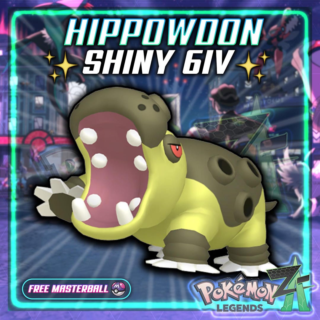Pokemon Legends Z-A HIPPOWDON Shiny 6IV / Competitive Set Battle Ready ...
