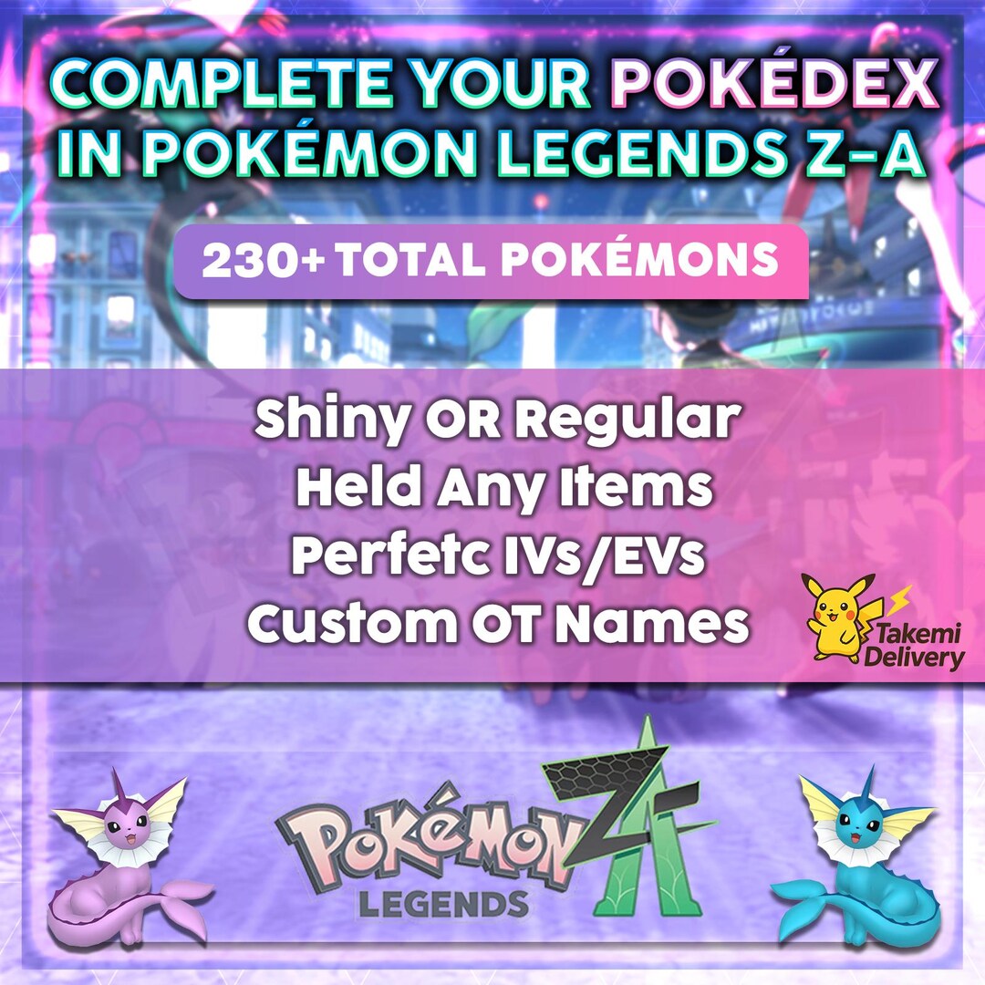 Pokemon Legends Z-A Complete Pokedex Shiny 6IV / Competitive Set Battle ...