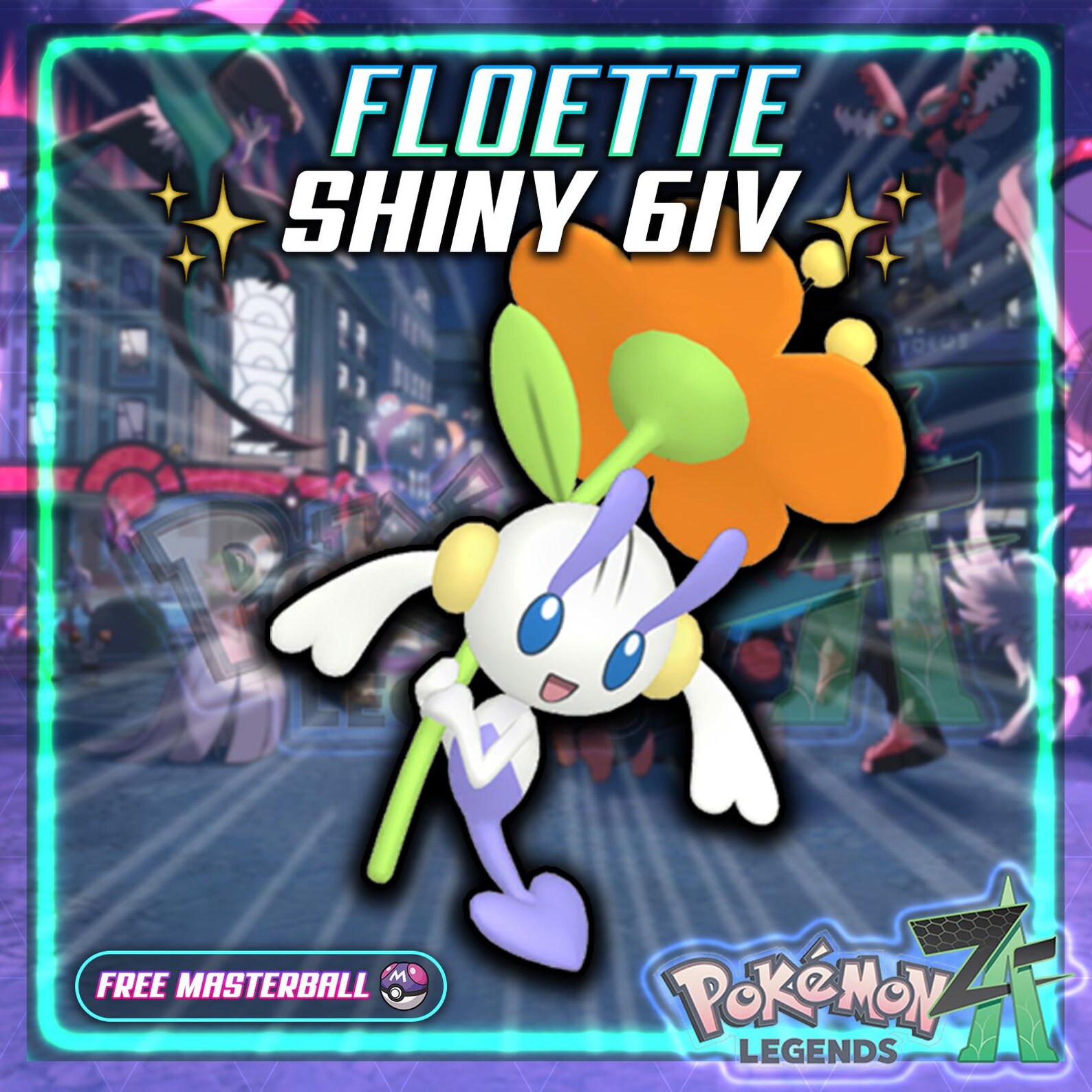 Pokemon Legends Z-A FLOETTE ORANGE Shiny 6IV / Competitive Set Battle ...