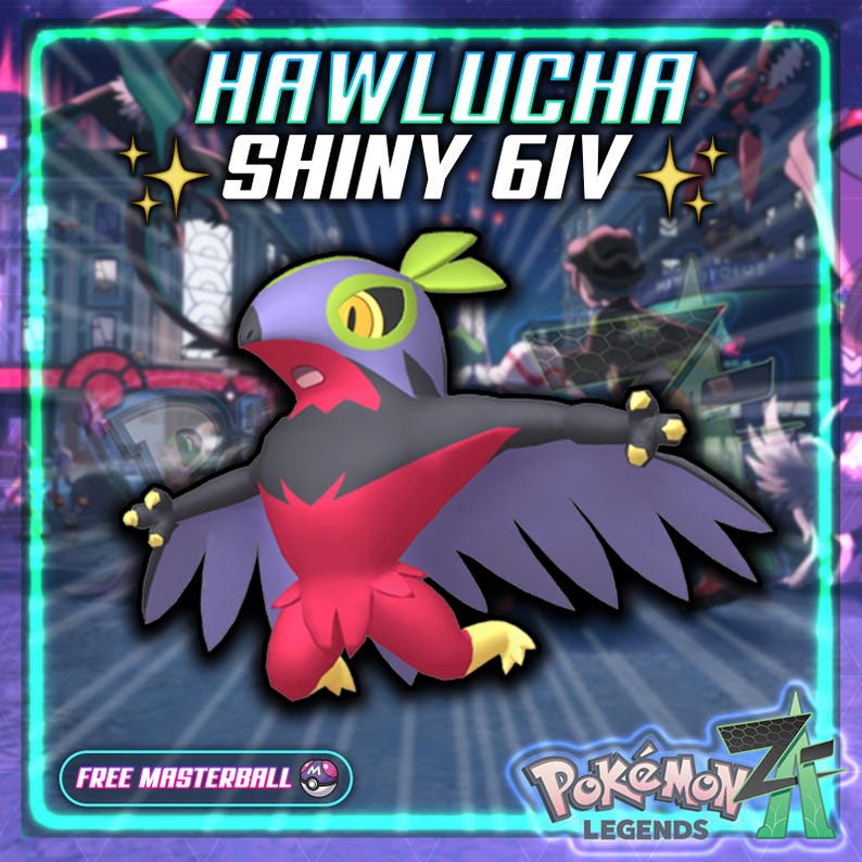 Pokemon Legends Z-A HAWLUCHA Shiny 6IV / Competitive Set Battle Ready ...