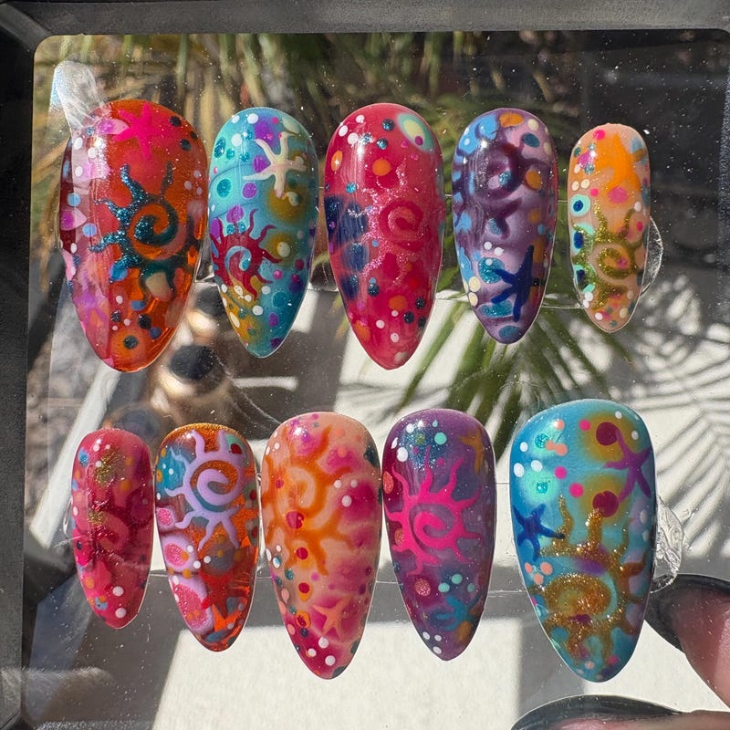 Midnight Sun Nails - Etsy