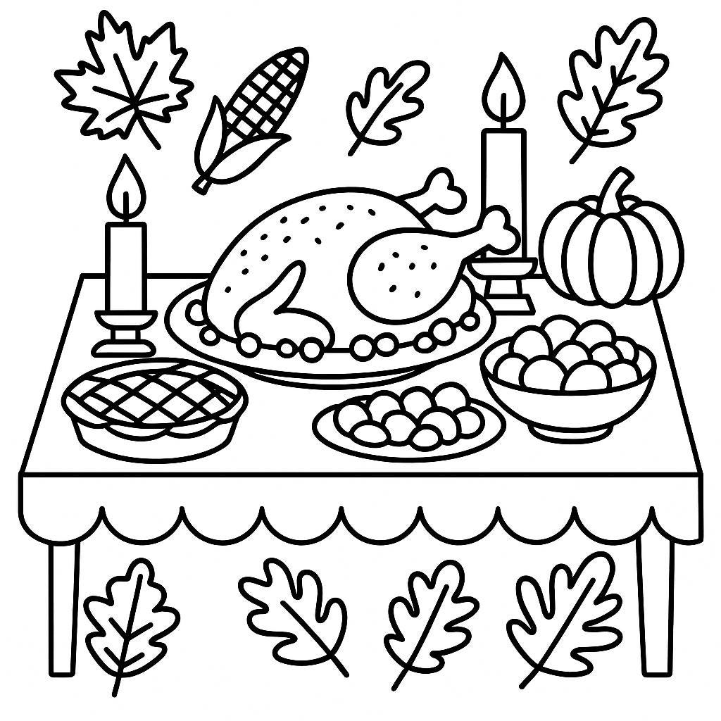 10 Thanksgiving Coloring Pages for Kids | Printable Fall Activity ...
