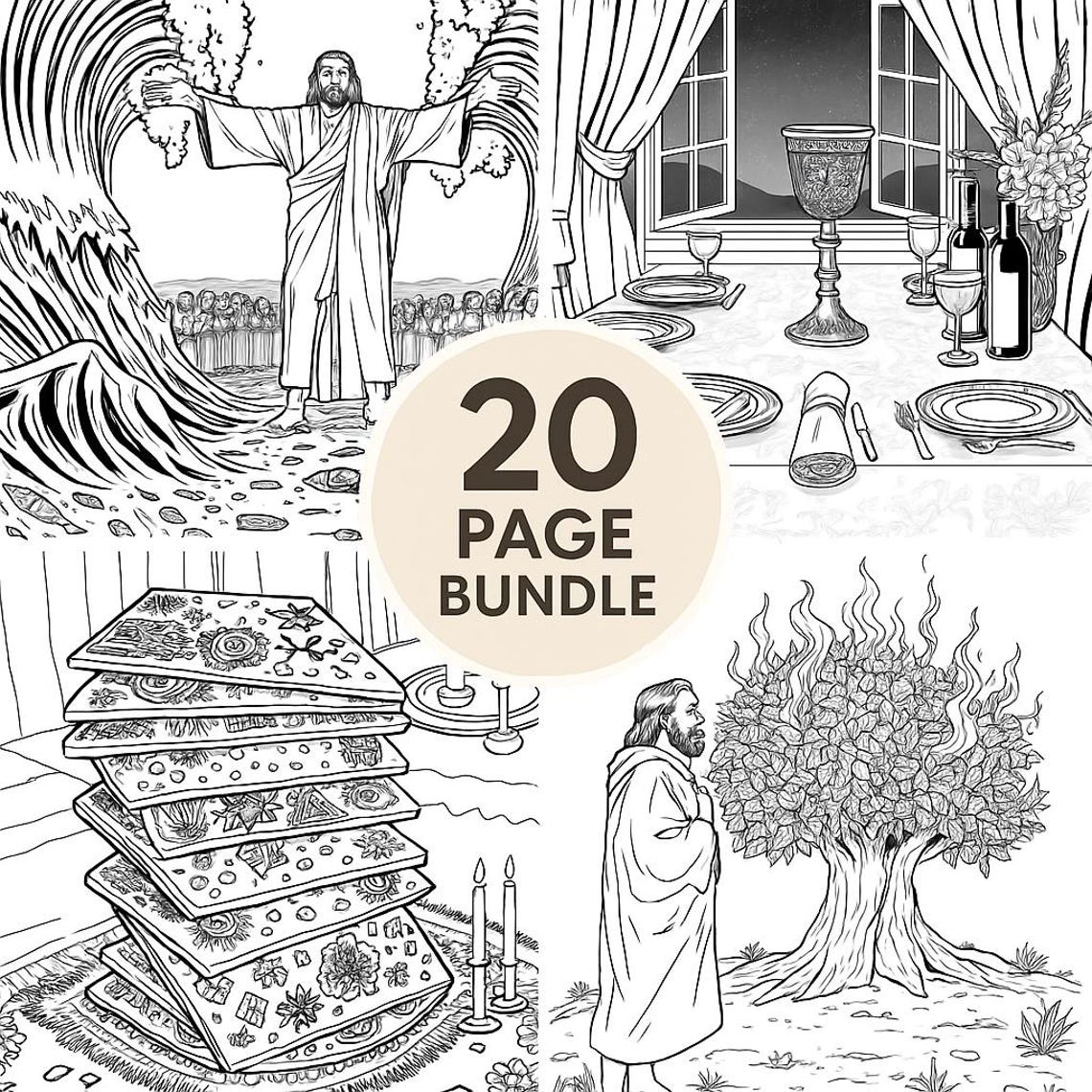 Passover Coloring Pages – 20-page Printable Bundle | Pesach Activities ...