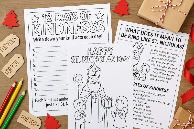 Fun St. Nicholas Day Activity Pack | Catholic Kids Coloring Pages ...