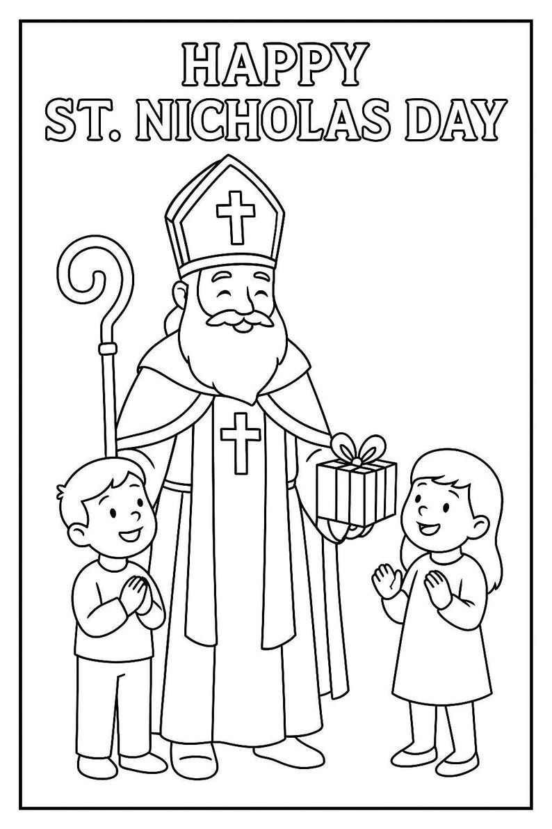 Fun St. Nicholas Day Activity Pack | Catholic Kids Coloring Pages ...