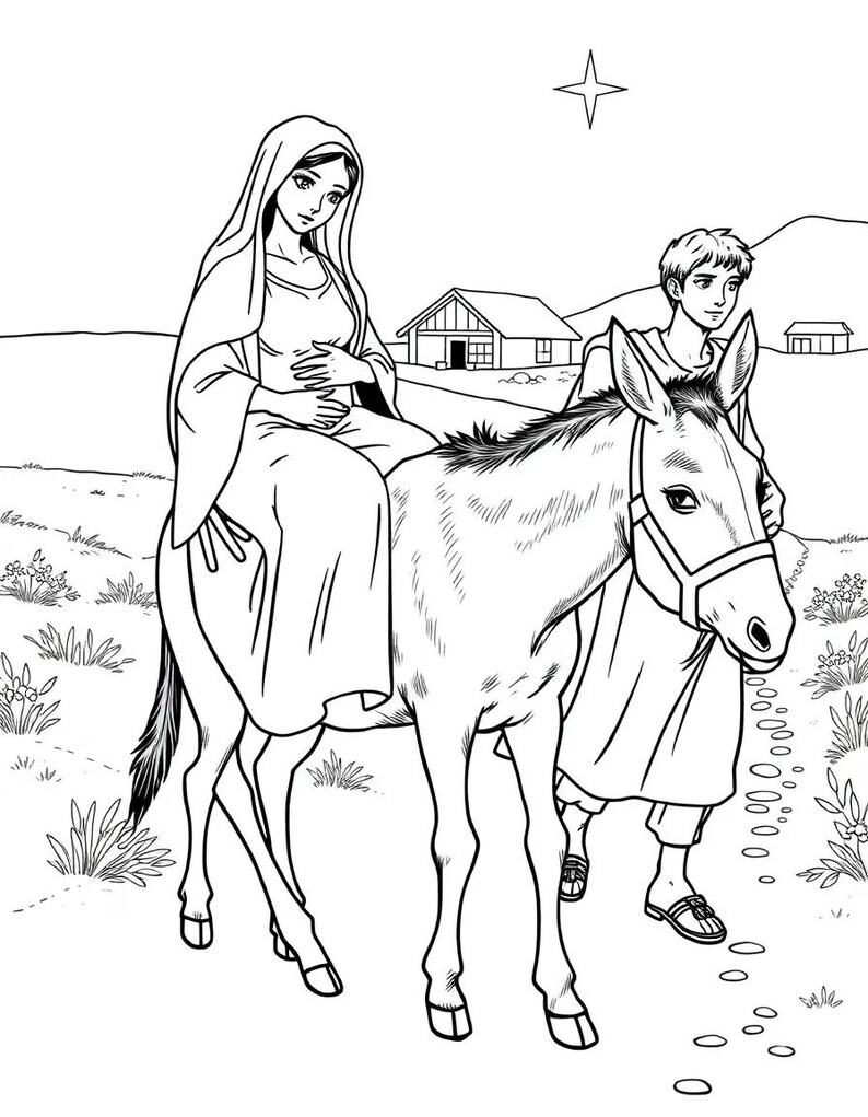 Las Posadas Coloring Pages – 20-page Christmas Posada Bundle (instant ...