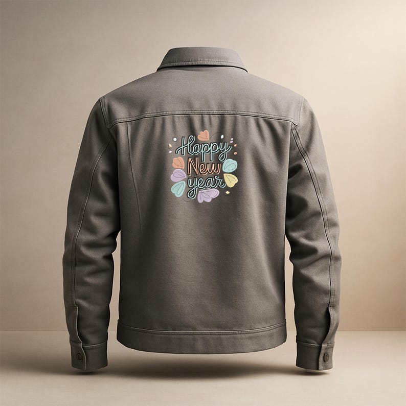 Happy New Year Script Stitch Design – Festive Machine Embroidery Quote ...