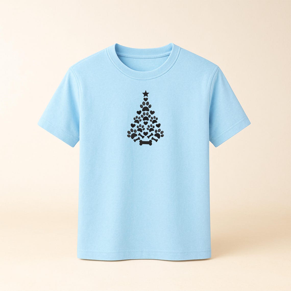 Paw Print Christmas Tree – Dog Bone Holiday Machine Embroidery Design ...