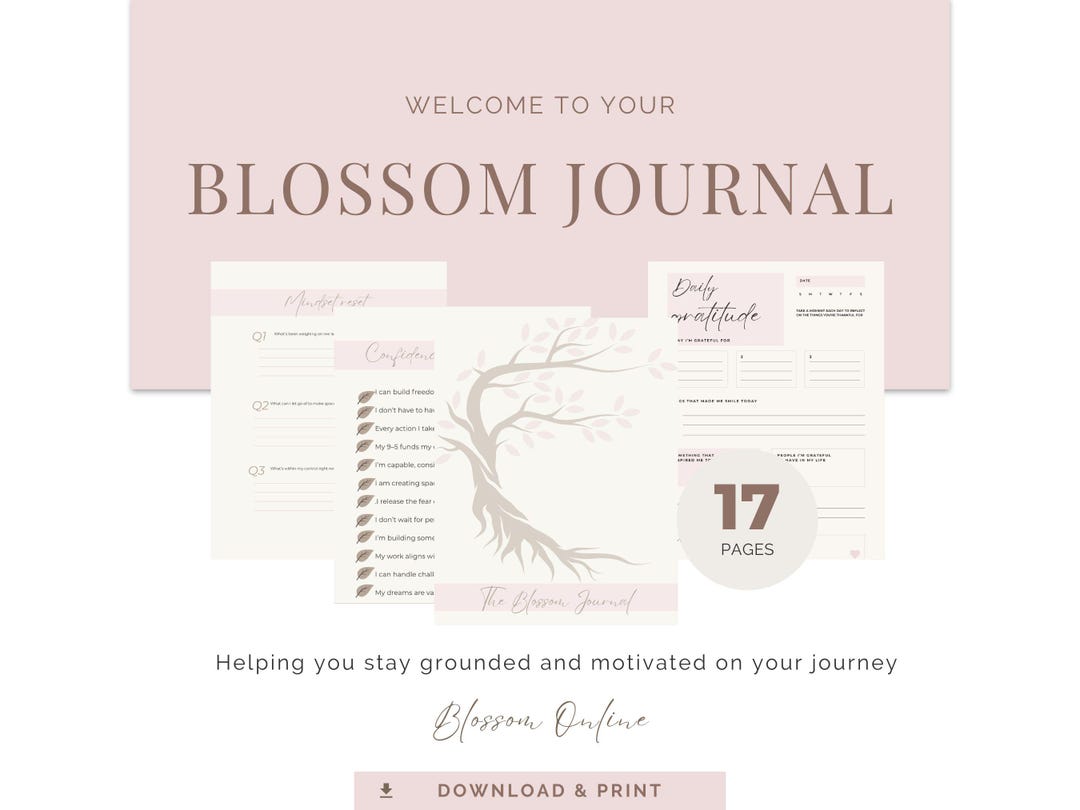 The Blossom Journal | Printable Gratitude and Reflection Journal ...