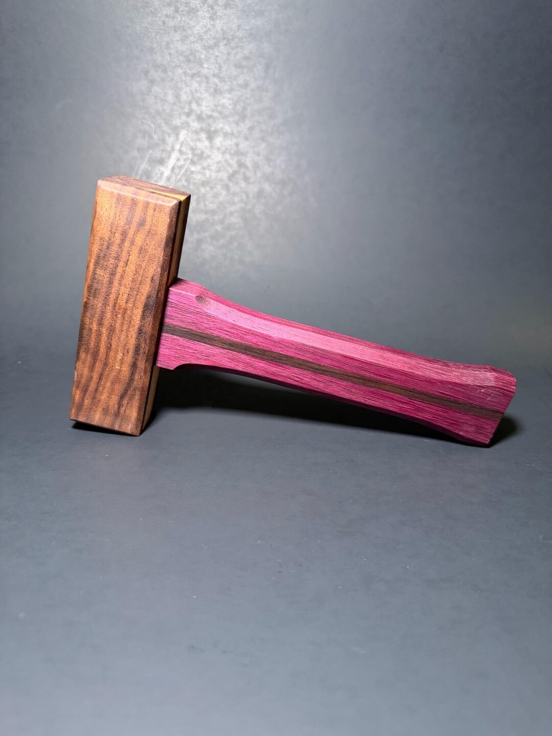Compact Curly Walnut & Purpleheart Detail Mallet – Handcrafted for Fine ...
