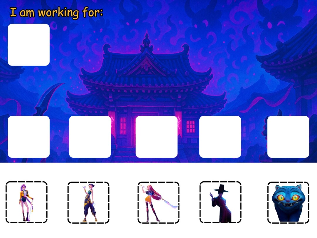 K-pop Demon Hunters | ABA Token Board | Downloadable PDF - Etsy