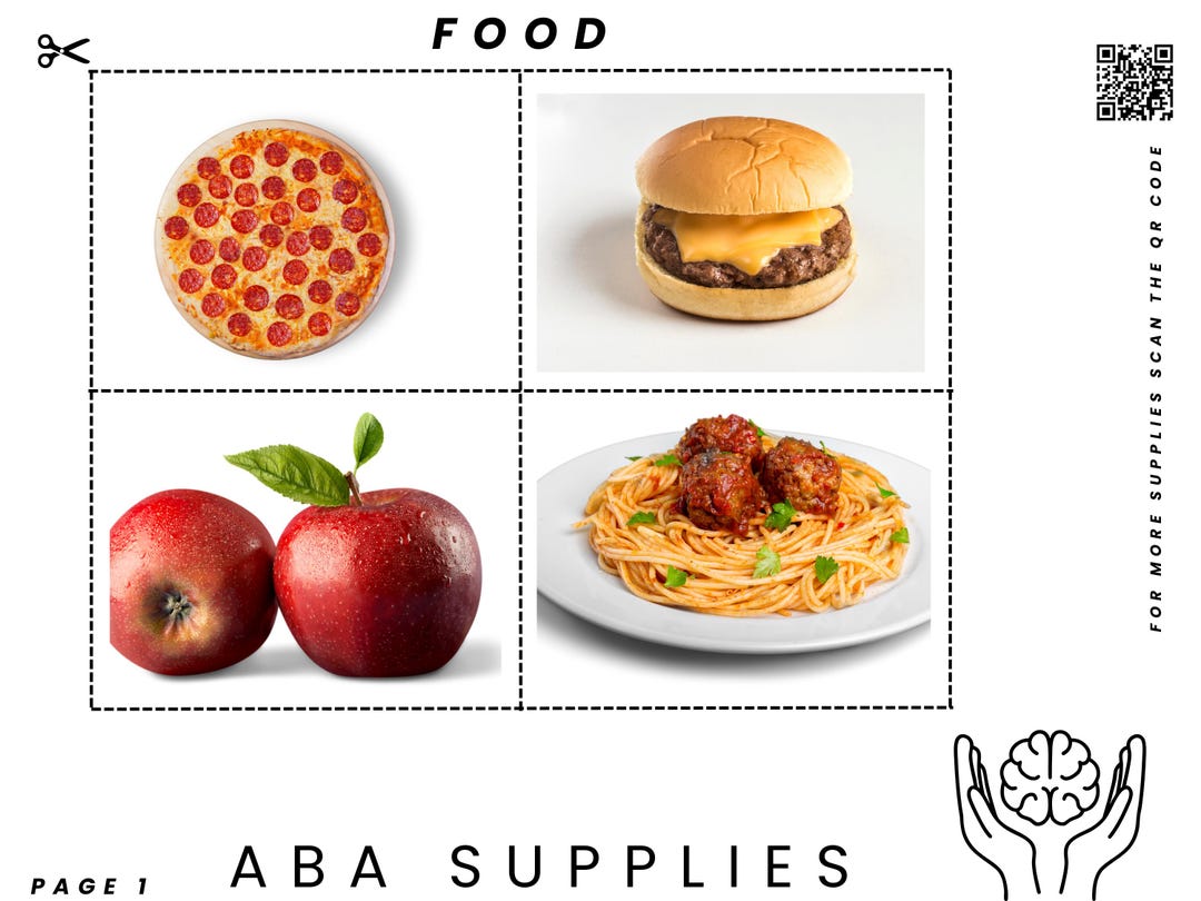 ABA DTT Materials - Labeling/tacting Nouns | Downloadable | Bundle #1 ...