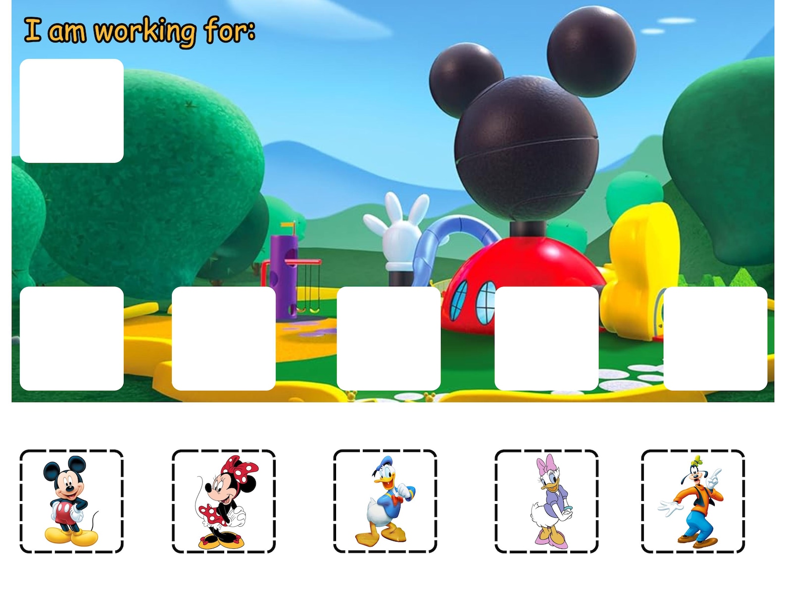 Mickey Mouse Club House | ABA Token Board | Digital Download (PDF) - Etsy