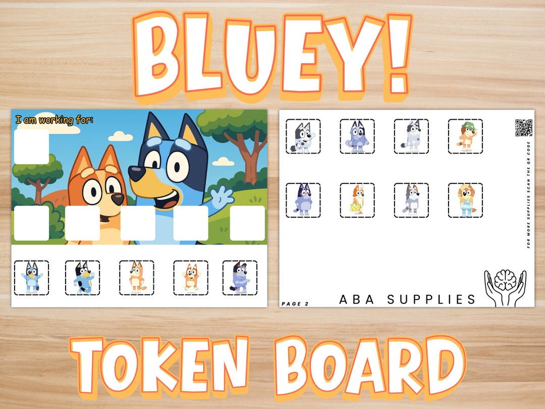 Bluey | ABA Token Board | Digital Download (PDF) - Etsy Canada