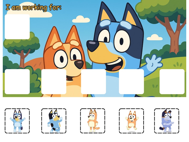 ABA Token Board | Bluey Inspired - Digital Download (PDF) - Etsy