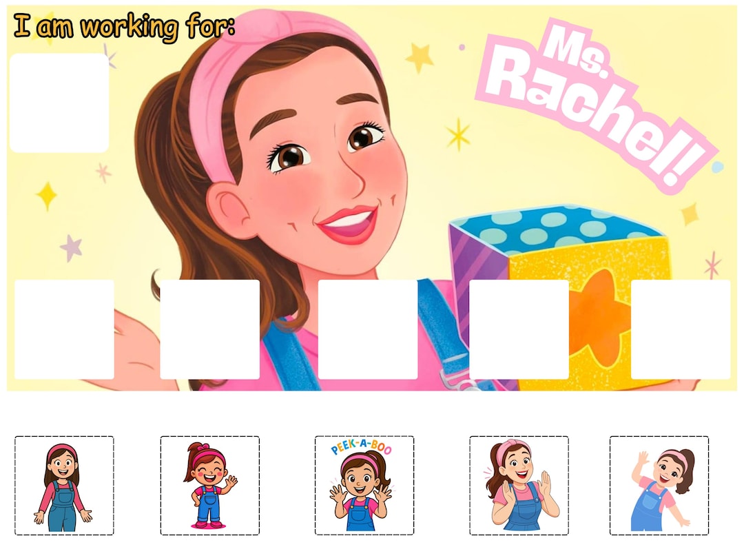 ABA Token Board | Ms. Rachel | Downloadable PDF - Etsy