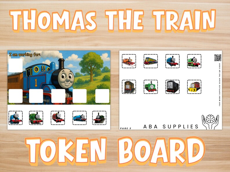 Thomas the Train | ABA Token Board | Digital Download (PDF) - Etsy