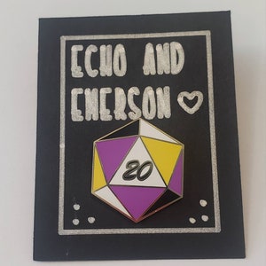 Non Binary Dnd D20 Enamel Lapel Pin - Etsy