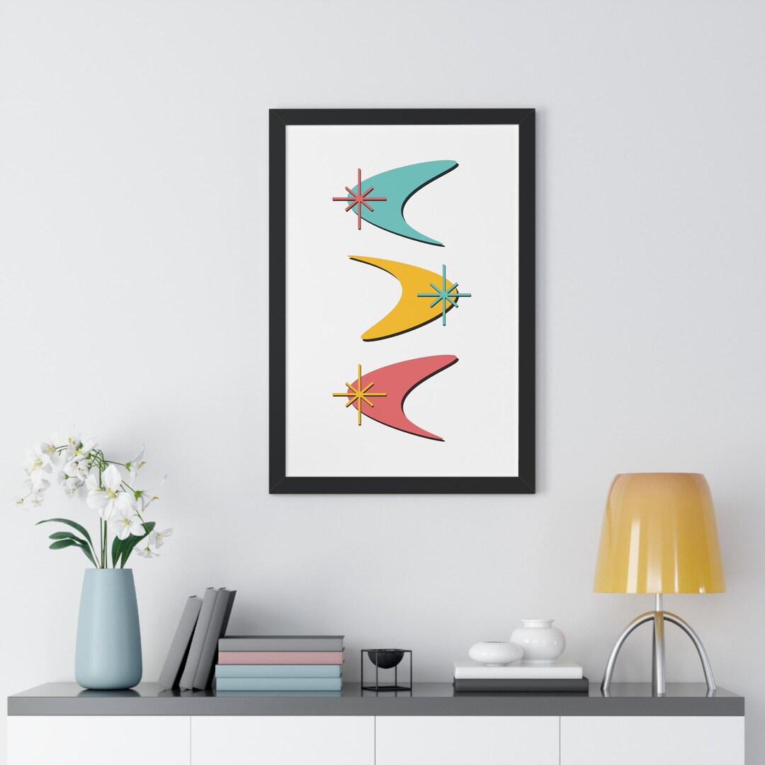 Mid Century Modern Boomerang Atomic Age Wall Art - Etsy