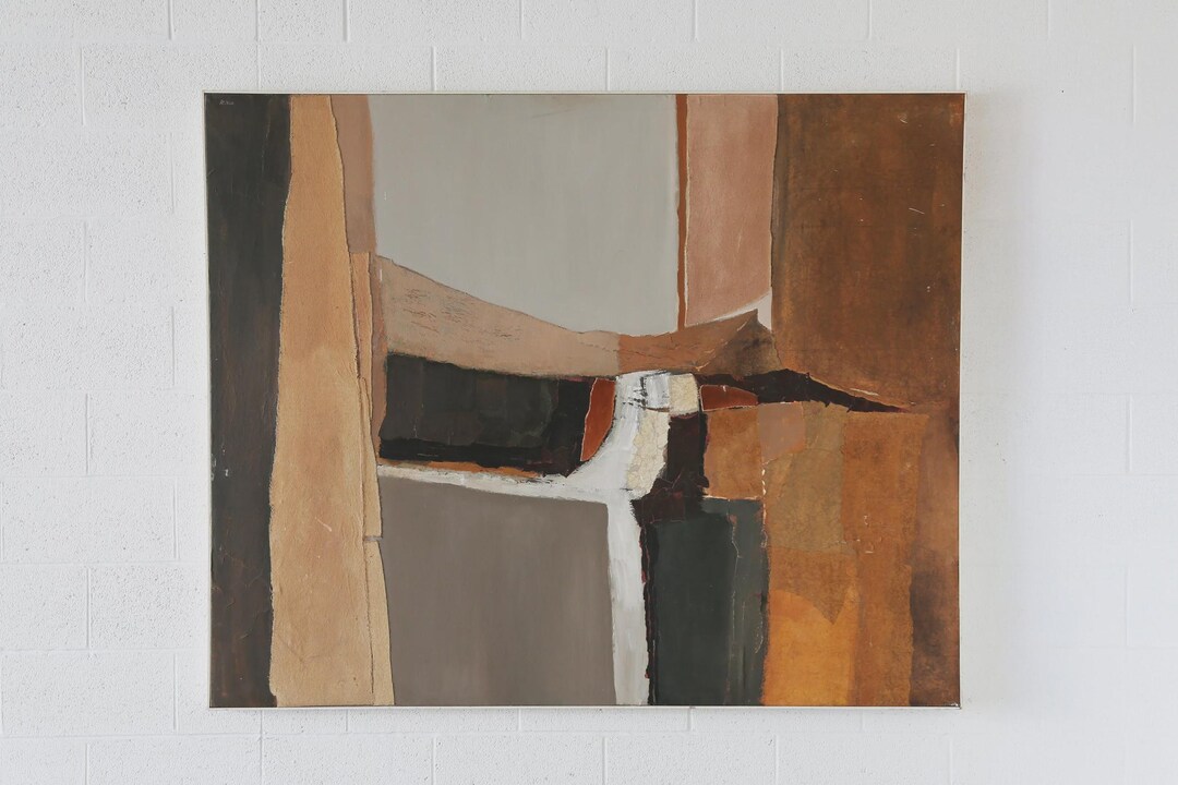 Robert Vick, Modernist Abstract Collage, Tuscan Landscape, 1970s - Etsy