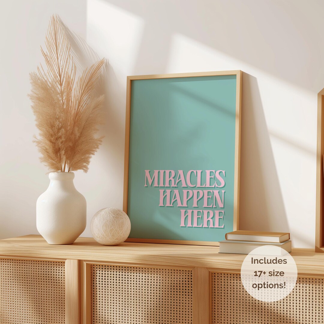 Miracles Happen Gospel Wall Art Christian Trendy Faith Based Print ...