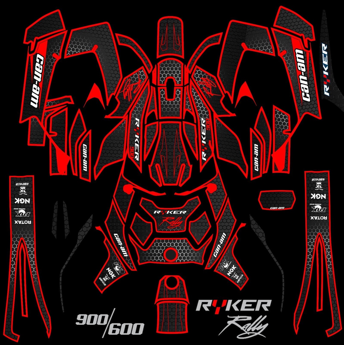 Can Am RYKER 600 900 Graphic Kit 2018 2019 2020 2026 Stickers Decals ...