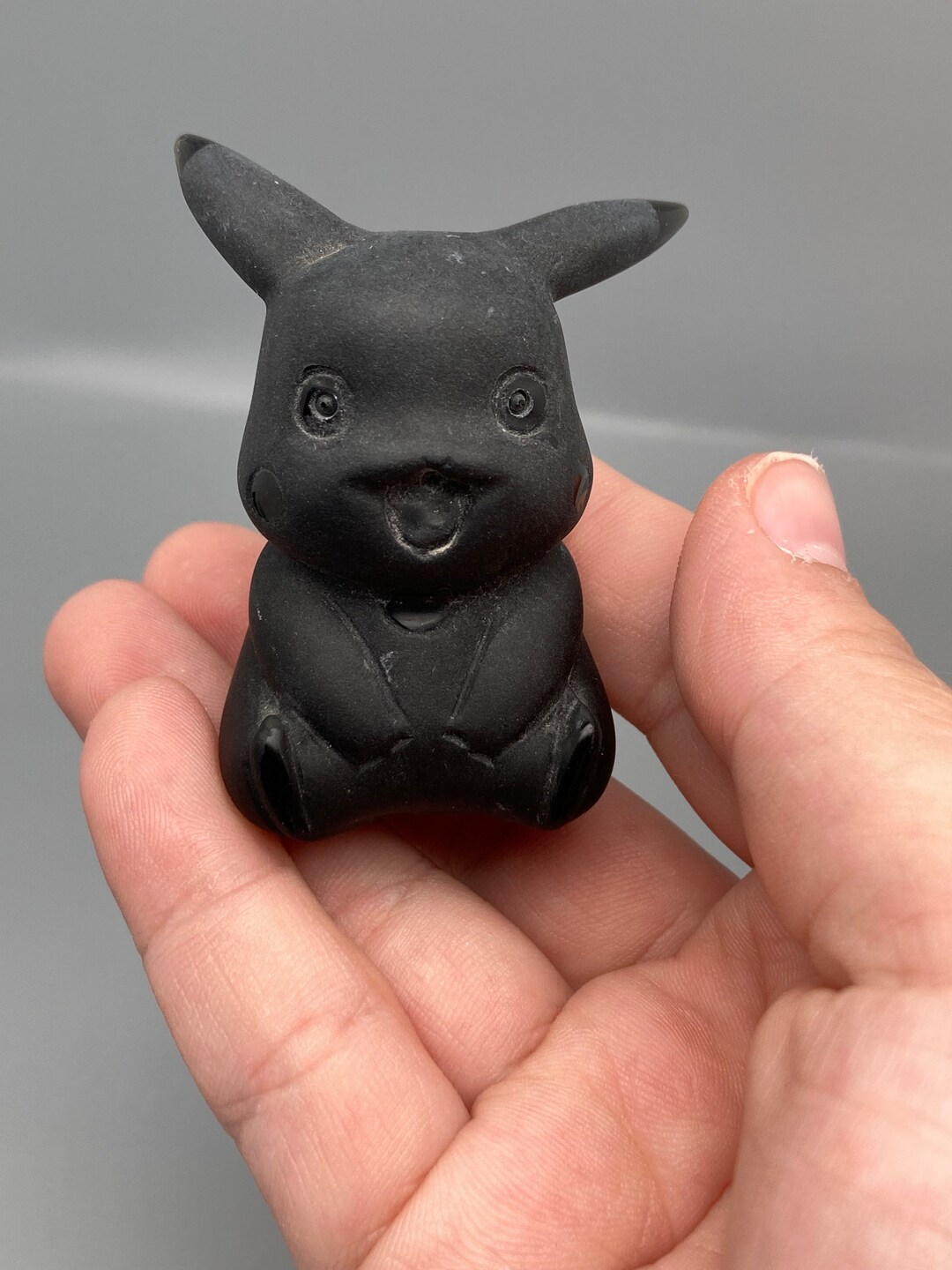 Obsidian Pikachu Pokémon Carving - Etsy
