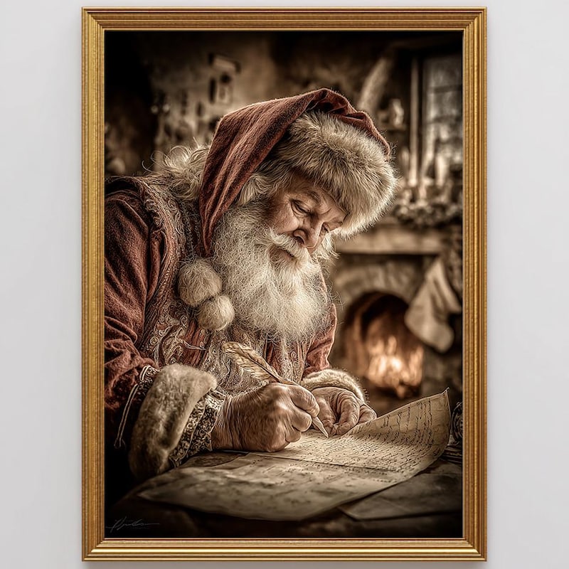 Santa Checking His List - Etsy