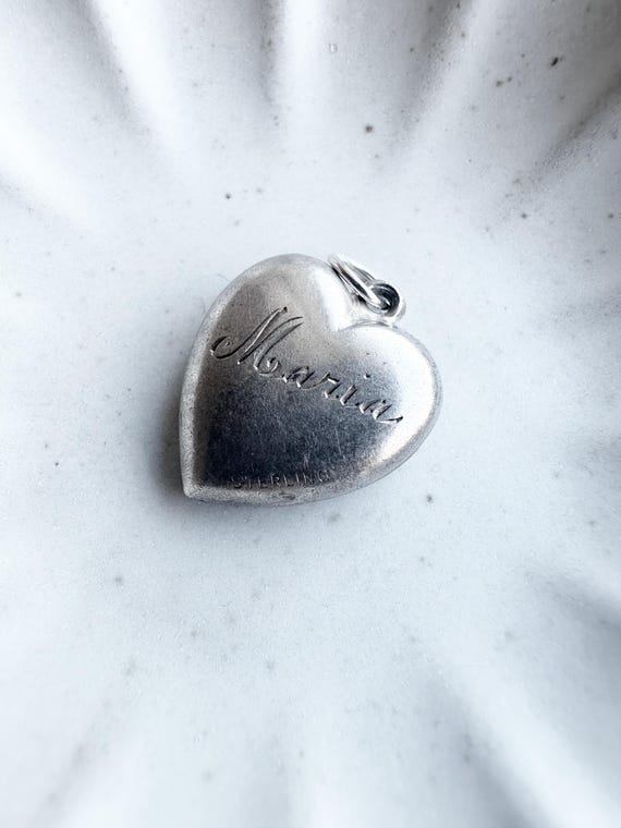 1940s Sterling Silver Sweetheart Charm Handshake Rare… - Gem