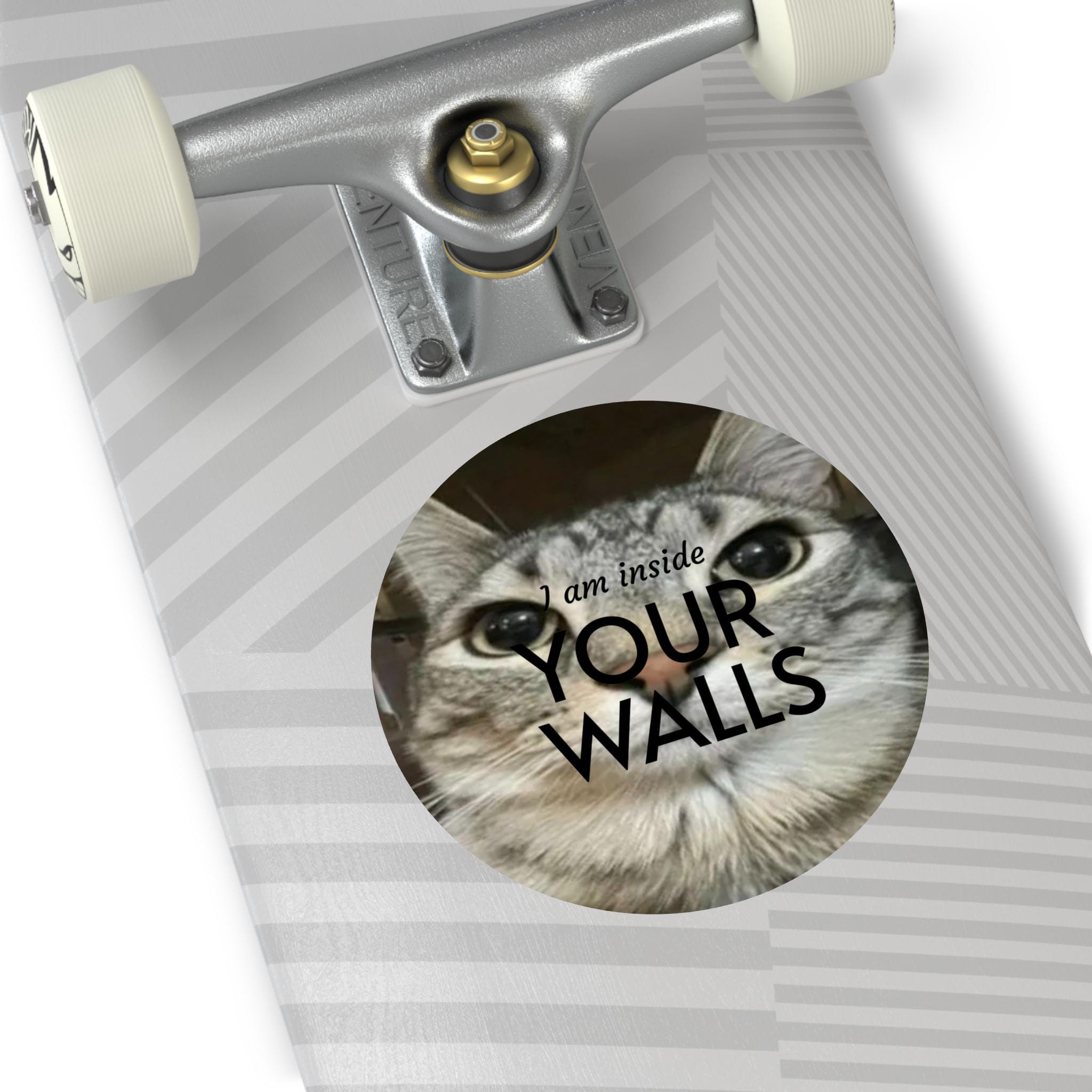 Uncanny Cat Meme Vinyl Sticker: Funny Animal Laptop Decal - Etsy