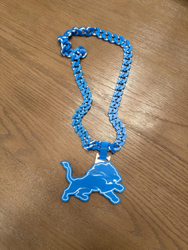 Custom 3D Printed Sports Team Chain - Personalized Fan Chains for Any ...