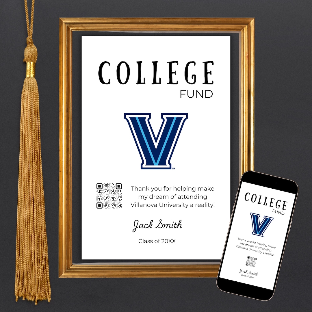 EDITABLE College Fund QR Code Sign Template With College Logo– High ...