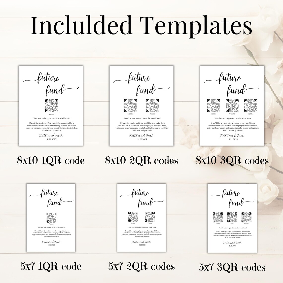 Future Fund QR Code Sign – Editable Canva Template, Handwritten Font ...