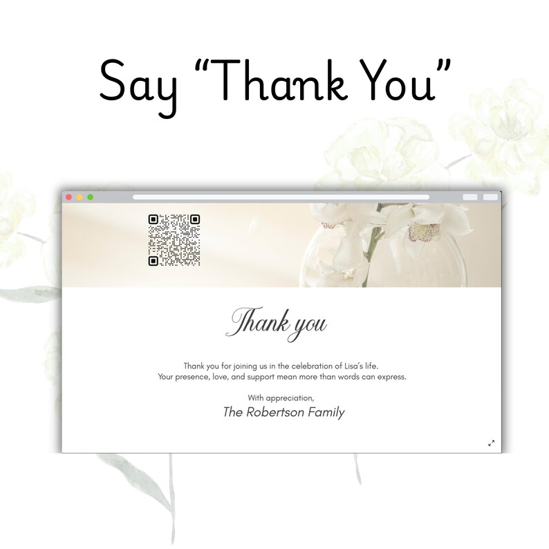 Digital Obituary Website Template, Electronic Obituary, Memorial ...