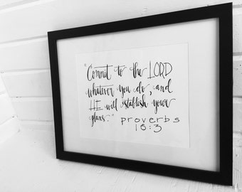 Proverbs 16 3 | Etsy