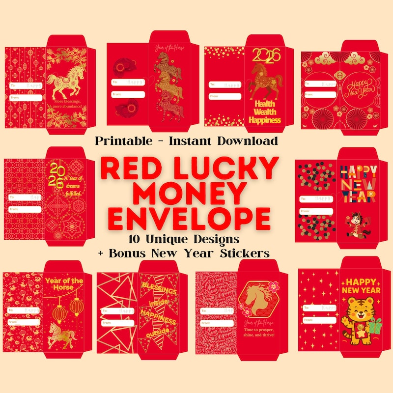 Chinese Red Envelopes 2026 - Etsy