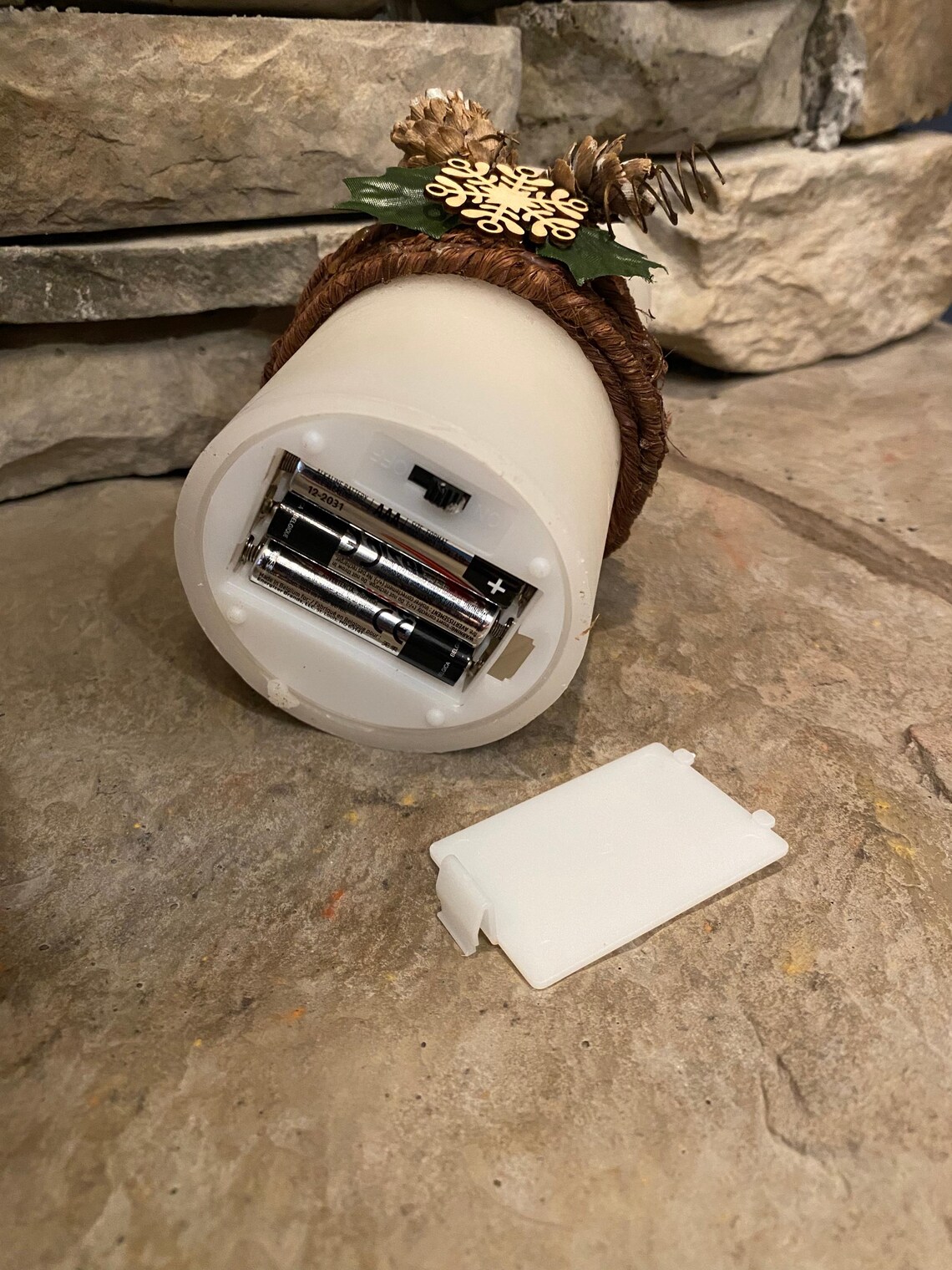 LED Light-up Christmas Grapevine Unscented Candle - Etsy