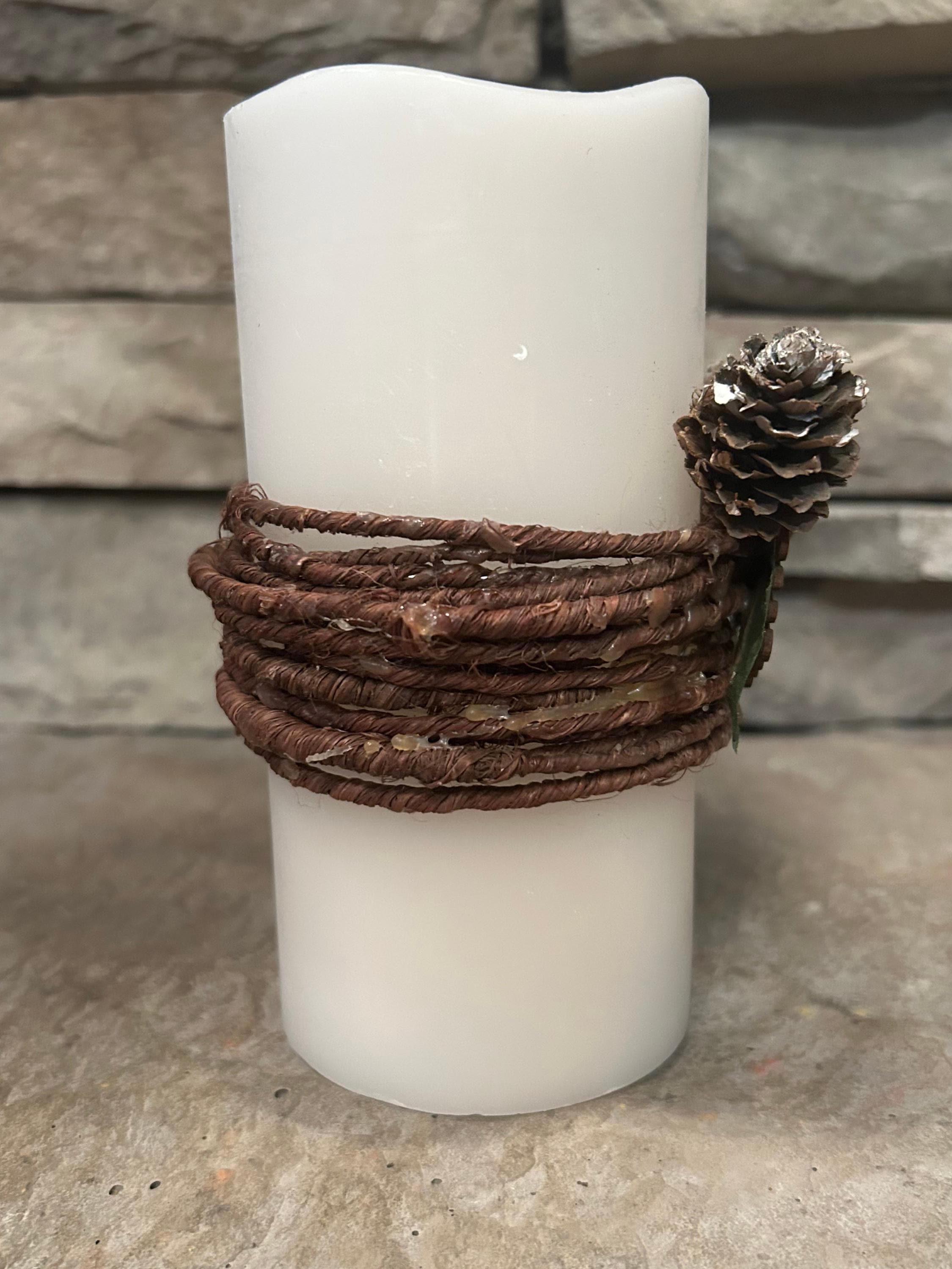 LED Light-up Christmas Grapevine Unscented Candle - Etsy
