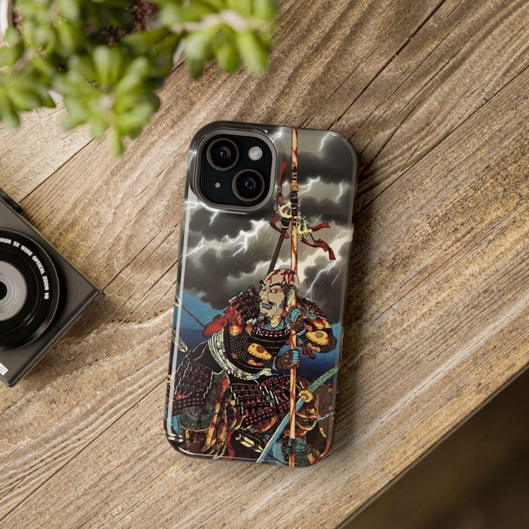 Samurai Warrior Illustration Phone Case | Magnetic Impact-resistant ...