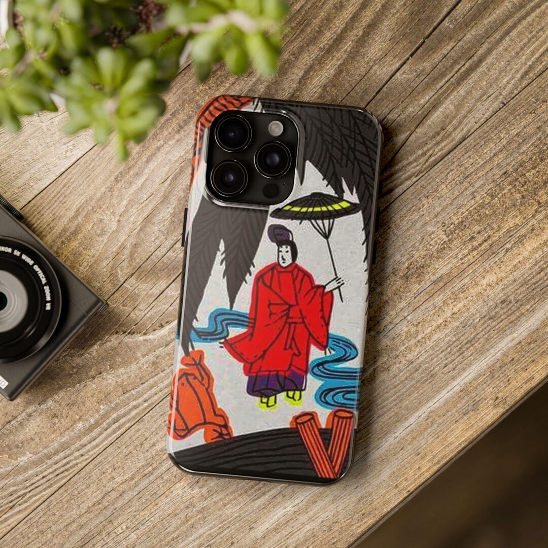Japanese Ukiyo-e Geisha Tough Phone Case Traditional Kimono Art ...