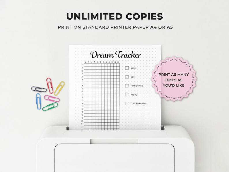 Dream Tracker Printable – Sleep Log & Dream Journal PDF (A4 and A5) - Etsy