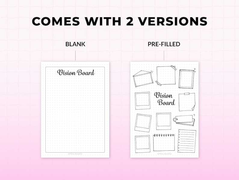 Vision Board Template Printable • Goal Setting, Manifestation (PDF) - Etsy