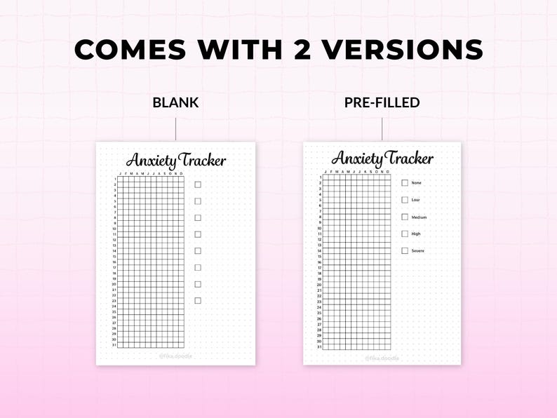 Anxiety Tracker Printable – Daily Mental Health Log (A4 & A5 PDF ...