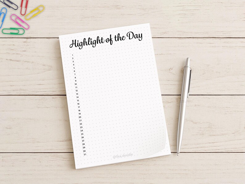 Highlight of the Day Printable – Daily Reflection Worksheet (PDF) - Etsy
