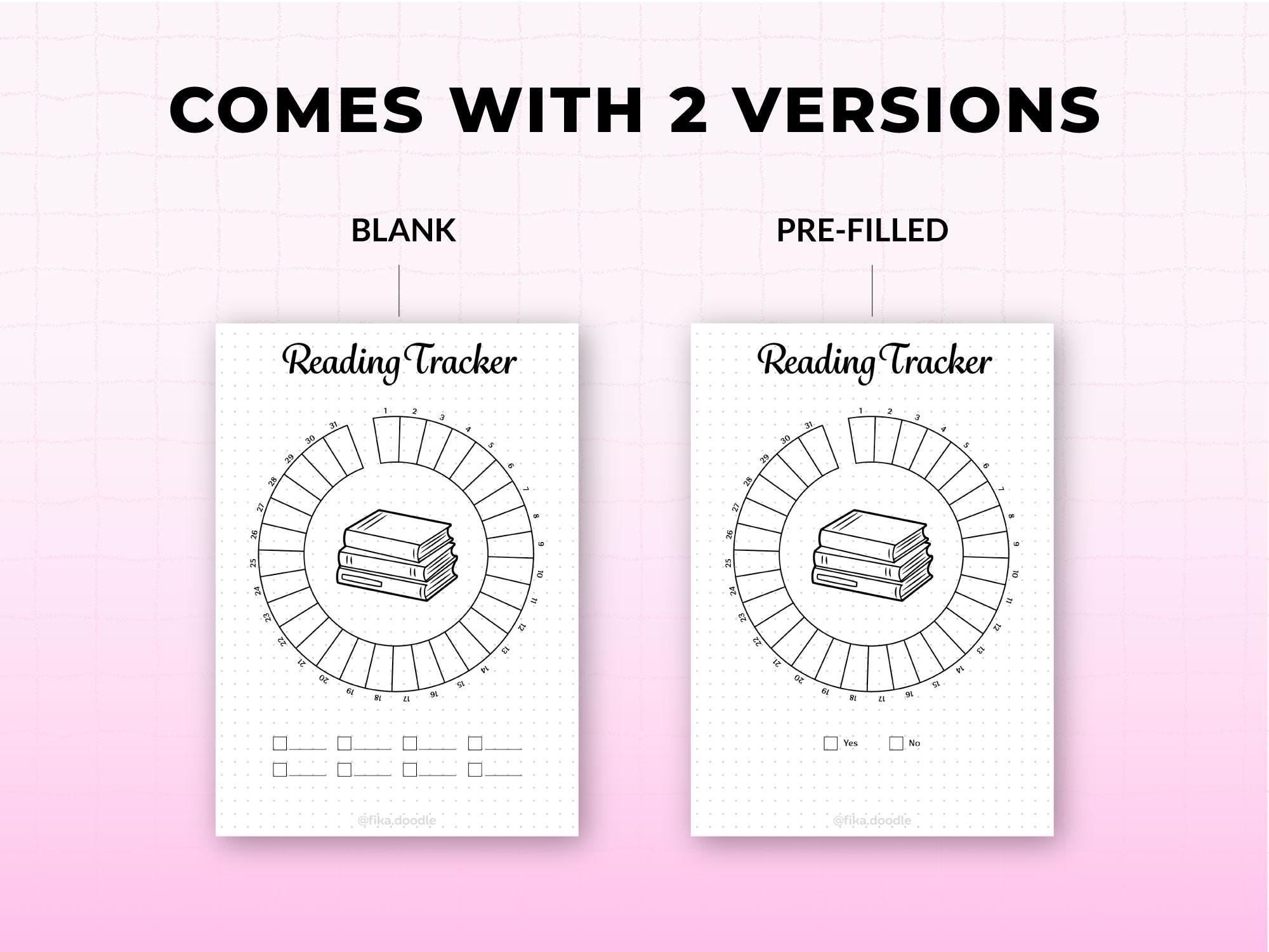 Reading Tracker Printable | Book Tracker Journal Page | Reading Log ...