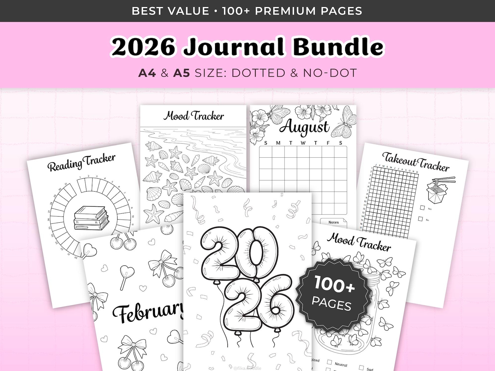 2026 Journal Bundle Printable | 2026 Bullet Journal Kit | Monthly ...