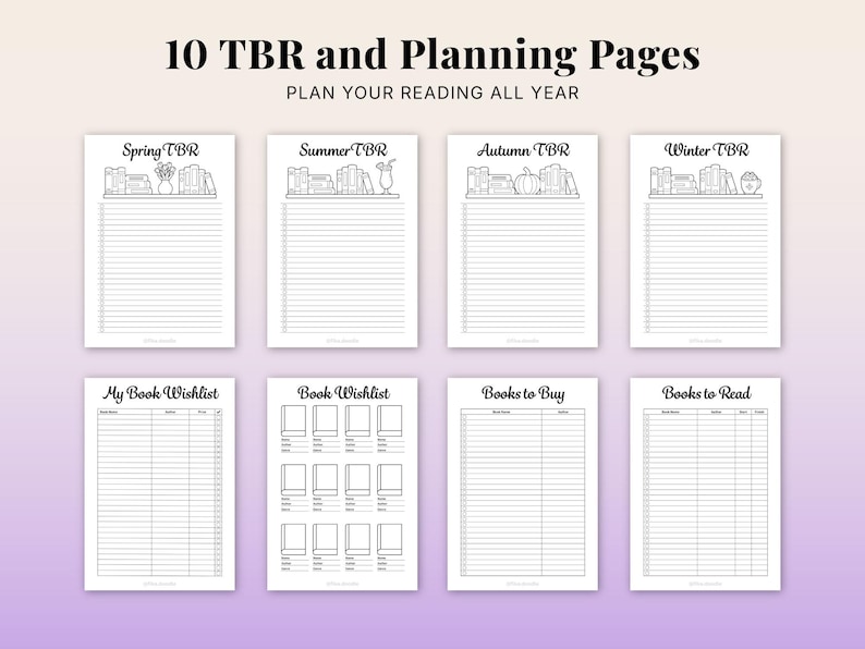 Reading Challenge Planner Printable | Book Challenge Planner 25 50 100 ...